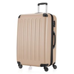 Hauptstadtkoffer Trolley Spree, 4 Rollen, Hartschalen-Koffer Reisegepäck TSA Schloss Volumenerweiterung, beige