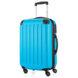 Hauptstadtkoffer Handgepäckkoffer Spree, 4 Rollen, Handgepäck-Trolley Reisegepäck TSA Schloss Volumenerweiterung, blau