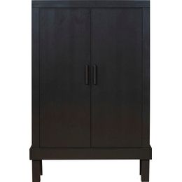 Mehrzweckschrank Woood Schränke Gr. B/H/T: 107 cm x 160 cm x 39 cm, 2 St., schwarz Mehrzweckschränke