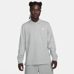 Nike Club Longsleeve-Polo aus Strickmaterial für Herren - Grau