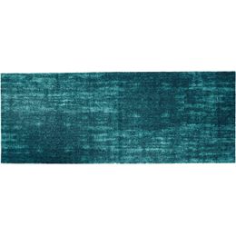 Fußmatte Salonloewe Teppiche Gr. B/L: 190 cm x 75 cm, 7 mm, 1 St., blau (petrol) Fußmatten einfarbig