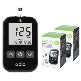adia Diabetes-Set: Blutzuckermessgerät (mg/dl) mit 110 Blutzuckerteststreifen
