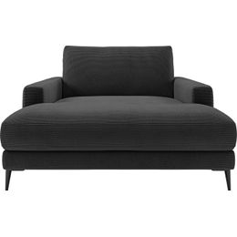 Inosign Chaiselongue Downtown Loungemöbel zum Relaxen, B/T/H: 132/170/84 cm, auch in Bouclé, Cord und Easy care - leicht mir Wasser zu reinigen, schwarz