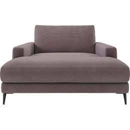 Inosign Chaiselongue Downtown Loungemöbel zum Relaxen, B/T/H: 132/170/84 cm, auch in Bouclé, Cord und Easy care - leicht mir Wasser zu reinigen, rosa