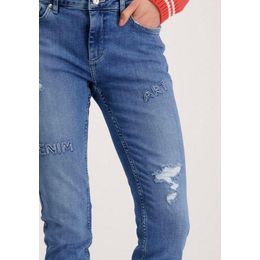 monari Slim-fit-Jeans im Destroyed-Look, blau