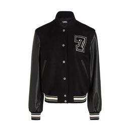 K by KARL LAGERFELD Karl Lagerfeld &Uuml;bergangsjacke Damen Gr&ouml;&szlig;e L schwarz / wei&szlig;