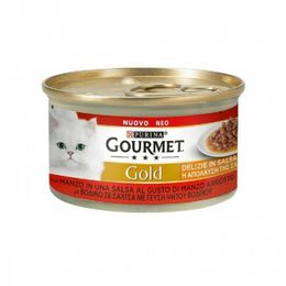 Gourmet Gold Delights in Sauce mit Purina -Rindfleisch 85 Gramm