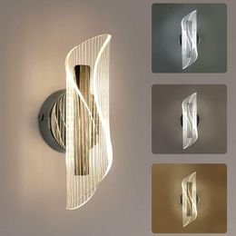 Delaveek - led Innen Wandlampe, 12W kreative romantische LED-Außenwandlampen, 3 Farbtemperaturen, modernes Design mit gebogener Wandlampe