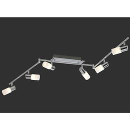 Trio Leuchten - LED-Schiene, 6 x 4,5W Osram-LEDs, 2 Gelenke, Länge max.150cm, Alu gebürstet