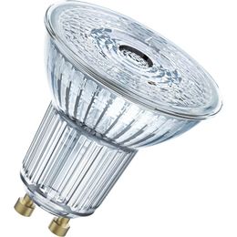 Led reflector lamps PAR16 with retrofit pin base, 50 Watts Ersatz, GU10, PAR16-shape, 2700 Kelvin, Warm weiß, Klares Glas, single Pack - Osram