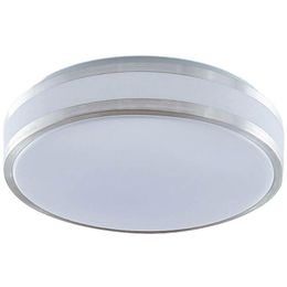 LINDBY - Nelia LED-Alu-Deckenlampe, rund, 41 cm - weiß, alu