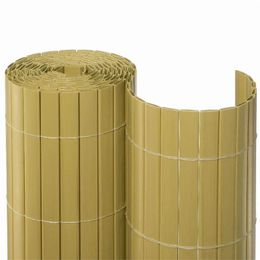 Noor - Sichtschutzmatte pvc Sichtschutz Kunststoff 10m 1,60x10 m bambus