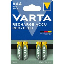 Akku Recharge Recycled Micro aaa NiMH 800mAh (4er Blister) - Varta