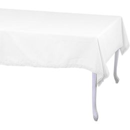 Amelie weiße rechteckige Tischdecke cm140x240