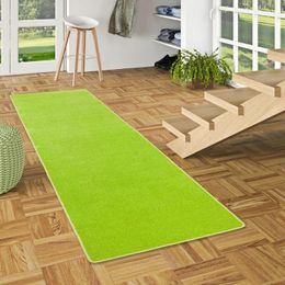 Snapstyle - Trend Velours Läufer Teppich Joy Grasgrün - 80x160 cm