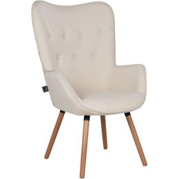 Cleo Ohrensessel Relaxsessel Fernsehsessel Sessel Lesesessel Creme - SVITA