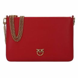 Pinko Classic Clutch Tasche Leder 24 cm red