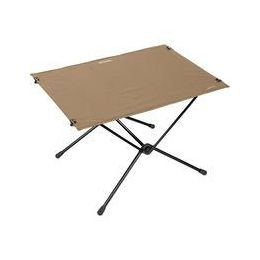 Helinox Camping-Tisch Table One Hard Top Large 13894 braun, Coyote Tan Material: Polyester, Gestell aus Aluminium Tragfähigkeit: 50 kg Tischplatte: 57 x 76 cm Eigenschaften: Wetterfest, UV-beständig, Falt-/Klappbar