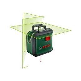 Bosch Kreuzlinienlaser AdvancedLevel 360 grün/schwarz, grüne Laserlinien, Reichweite Ø 24 Meter Laser Klasse: 2 Arbeitsbereich: 24 Meter Projektion: 3 Linie(n) und 1 Punkt(e)
