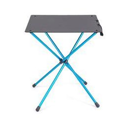 Helinox Camping-Tisch Café Table 11078 schwarz/blau, Black Material: Kunststoff, Gestell aus Aluminium Tragfähigkeit: 50 kg Tischplatte: 60 x 60 cm Eigenschaften: Wetterfest, UV-beständig, Falt-/Klappbar