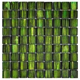 Mosaikfliese Glas Chill Out 29 x 29 cm grün Steinmaß: ca. 3,0 x 3,0 cm