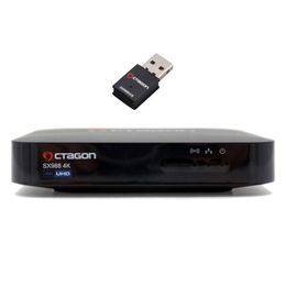 Octagon SX988 4K UHD Linux E2 IP mit 300 MBit/s WLAN Stick Netzwerk-Receiver