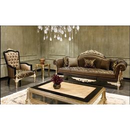 JVmoebel Wohnzimmer-Set Chesterfield Wohnzimmer Sofas 3-Sitzer Textilsessel Couchtisch