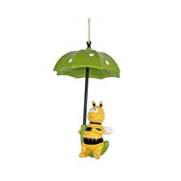 colourliving Tierfigur Deko Figur Biene unterm Regenschirm Deko Bienen Figuren Bienen Deko (1 St)
