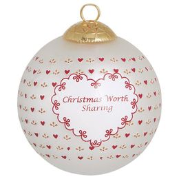 GreenGate Weihnachtsbaumkugel Layla heart Weihnachtskugel white 8cm