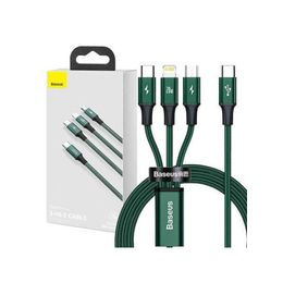 Baseus Rapid Series 3-in-1 cable USB-C For M+L+T 20W 1.5m (Green )