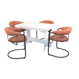 moebel-direkt-online Essgruppe 5tlg. Tischgruppe / 4 Schwingstühle