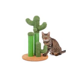 purplerain Kratzsäule Kaktus-Katzenkratzbaum mit natürlichen Sisalseilen