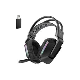Powerwill Kabelloses Gaming-Headset Bluetooth Gaming-Kopfhörer Schwarz Kopfhörer (Wireless