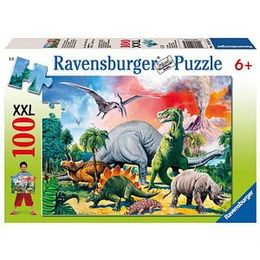 Ravensburger XXL Unter Dinosauriern Puzzle, 100 Teile