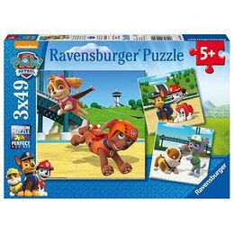 Ravensburger PAW Patrol Team auf 4 Pfoten Puzzle, 3 x 49 Teile