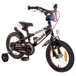 Bachtenkirch Kinderfahrrad New Police T-Rahmen 14 Zoll schwarz weiß