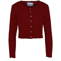 FUCHS Trachtenstrickjacke Strickjacke Damen Romy rot (1-tlg) rot