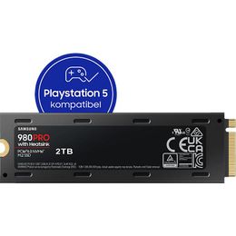 Samsung NVMe PCIe 4.0 SSD 980 PRO Heatsink 2TB, Playstation 5 kompatibel, Gaming Festplatte, Schwarz