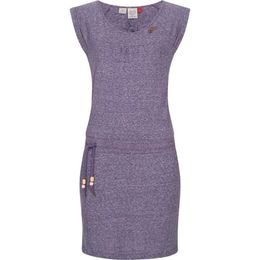 Ragwear Sommerkleid Penelope leichtes Baumwoll Kleid mit Print, lila