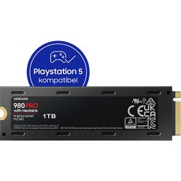 Samsung NVMe PCIe 4.0 SSD 980 PRO Heatsink 1TB, Playstation 5 kompatibel, Gaming Festplatte, Schwarz
