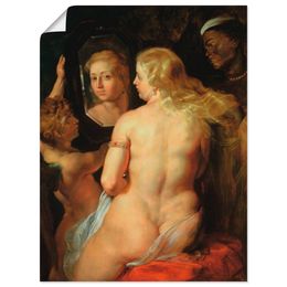 Artland Kunstdruck Toilette der Venus, Frau (1 St), als Leinwandbild, Wandaufkleber oder Poster in versch. Größen, braun