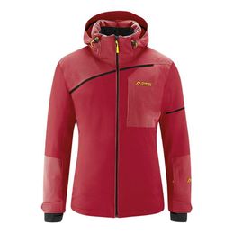 Maier Sports Skijacke Fast Dynamic M Warme Skijacke im asymmetrischen Look für Freeride und Piste, rot