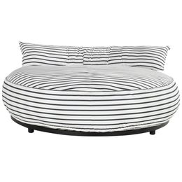 Hartman Emma Round lounge Liege 181cm Black/White Aluminium/100% Polyester