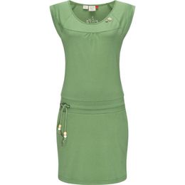 Ragwear Sommerkleid Penelope leichtes Baumwoll Kleid mit Print, grün