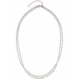 Leonardo Kette ohne Anhänger Halskette Mirella, 023336, mit Süßwasserzuchtperle, silberfarben|weiß