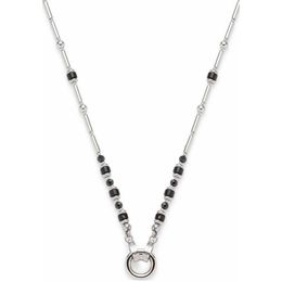 Leonardo Charm-Kette Halskette Osira Clip&Mix, 023294, mit Glasperle, schwarz