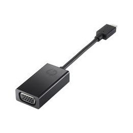 HP USB Adapter, USB-C Stecker > VGA Buchse schwarz Anschlüsse: 1x USB-C (Stecker) auf 1x Dsub (VGA, Buchse)