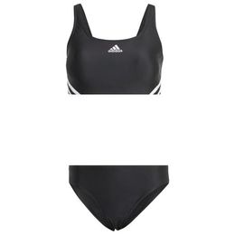 Adidas - Women's 3-Stripes Sporty Bikini Gr 32 grau/schwarz