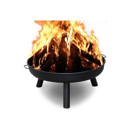 Randaco Feuerschale Feuerschale Terrasse Grills mit Griffen Gemütliche Feuer Feuerkorb