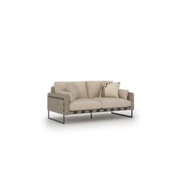 JVmoebel 2-Sitzer Luxus Beige Zweisitzer Sofa Polster Möbel Textil Wohnzimmer